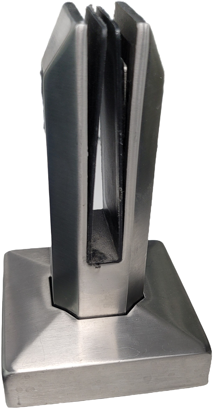 ISQSPGSM2205S Square Spigot 6" With Cover SS2205 For 3/8"-1/2" Glass