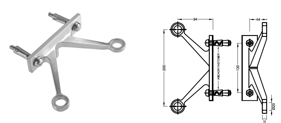 ISPA22BS One Way Spider for Ceiling/Wall